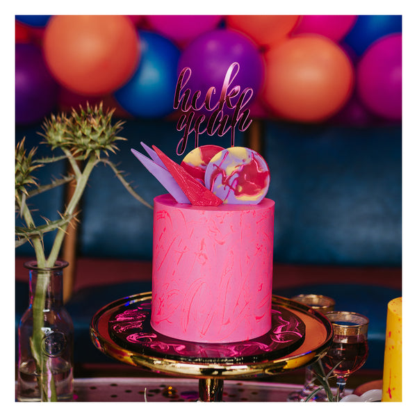 Heck Yeah Acrylic Cake Topper - LAST ONE EVER! – September Creative